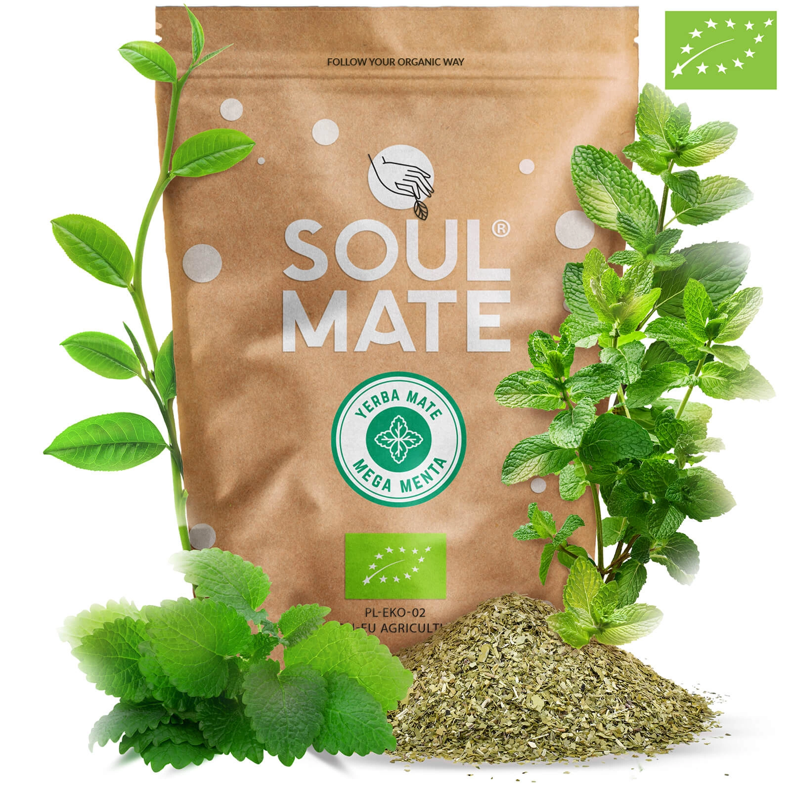 Soul Mate Organica Mega Menta 0,5 kg (organic) 500g \ Mega Menta ...